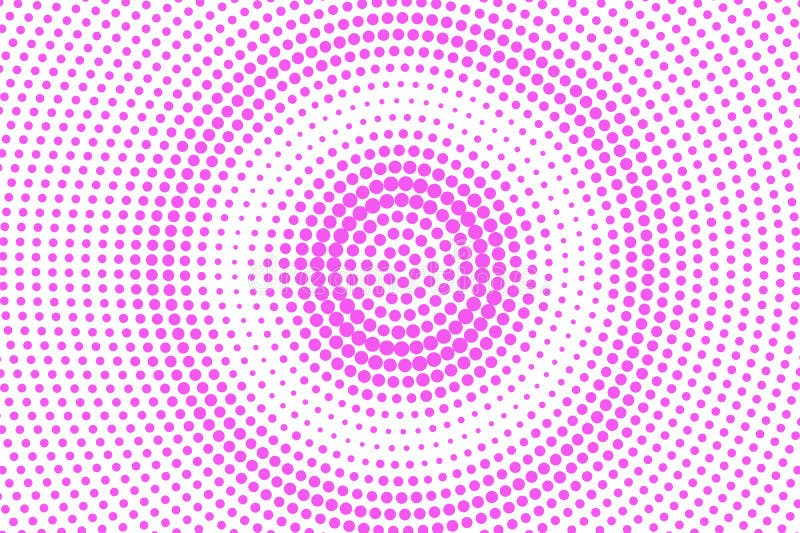 Pink on White Dotted Halftone. Half Tone Background. Centered Dotted ...