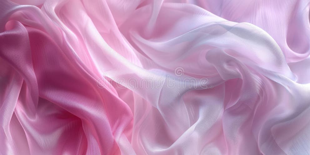 A Pink and White Fabric with a Flowy Texture Stock Image - Image of ...