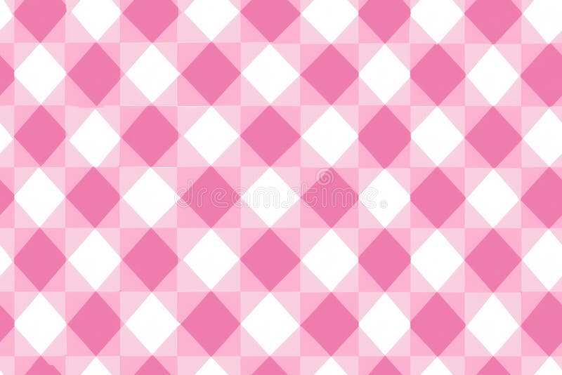 Pink and White Gingham Pattern Background Stock Illustration ...