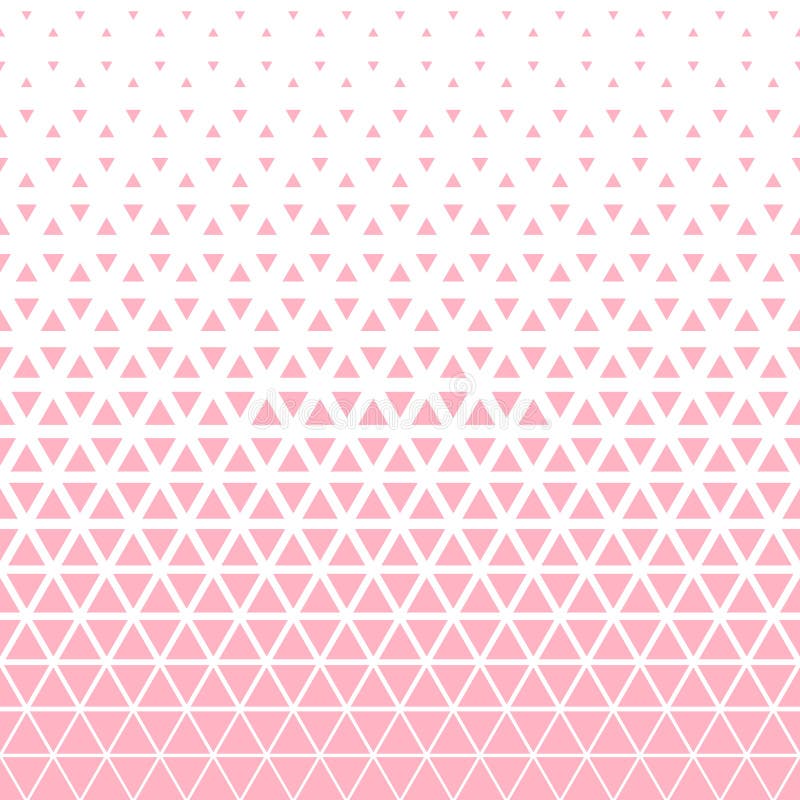 Pink White Halftone Triangles Pattern. Abstract Geometric Gradient ...