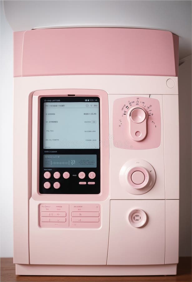 A Pink and White Mammogram Medical Machine with a Screen Stock ...