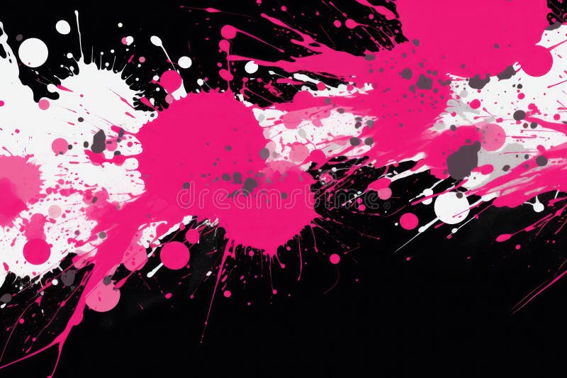 A Pink and White Paint Splatters Stock Illustration - Illustration of generated, generative ...