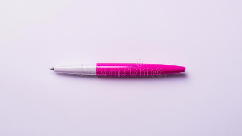 Pink and White Pen on White Background Generative AI Stock Illustration ...
