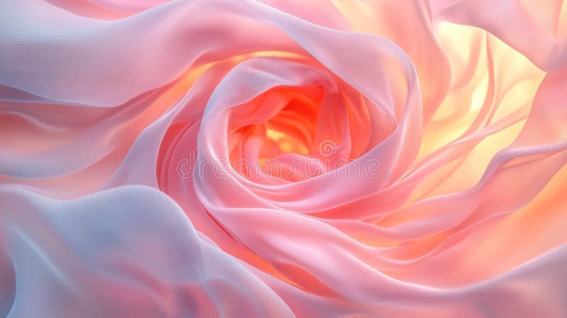 Pink and White Sheer Fabric Swirling Softly Stock Illustration ...