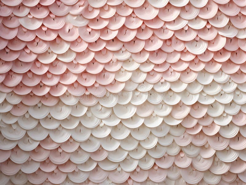 Pink and White Shell Scale Wall Pattern Stock Illustration ...