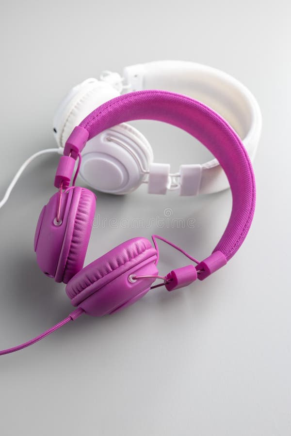 A White Wired Earbuds with Tangled Wires Stock Image - Image of ...