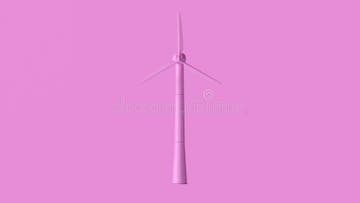 Pink Wind Turbine Simple stock illustration. Illustration of blades ...