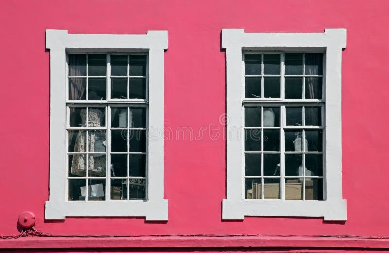Pink window stock image. Image of house, background, architecture ...