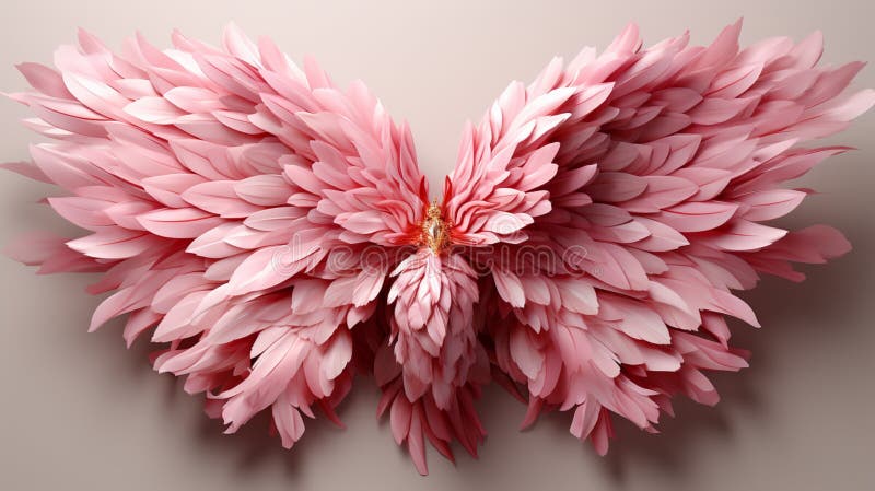Pink Wings Isolated Background Stock Illustration - Illustration of ...