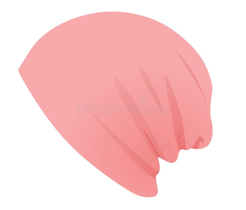 Pink winter cap, side view stock vector. Illustration of apparel ...