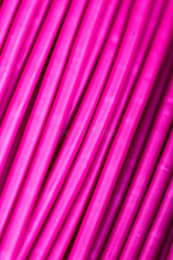 Pink Wire, the Coil of Plastic in the Macro Stock Illustration ...