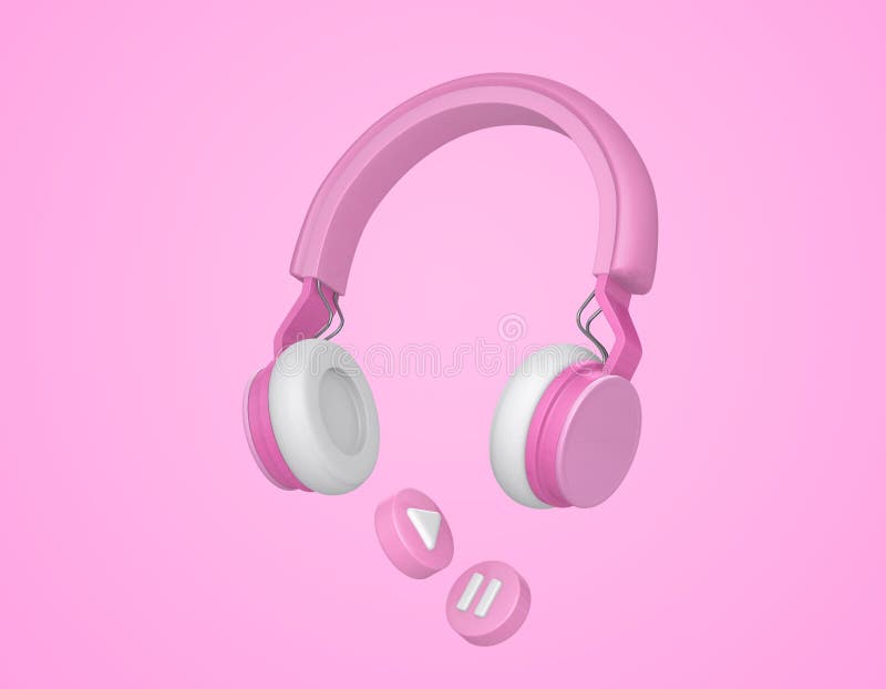 Pink Wireless Headphones, Accessory for Music Listening or Gaming ...
