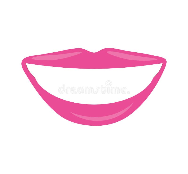 Pink woman lips icon stock illustration. Illustration of generated ...