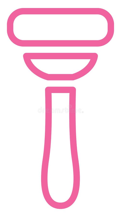Pink woman razor, icon stock vector. Illustration of sharp - 260376943