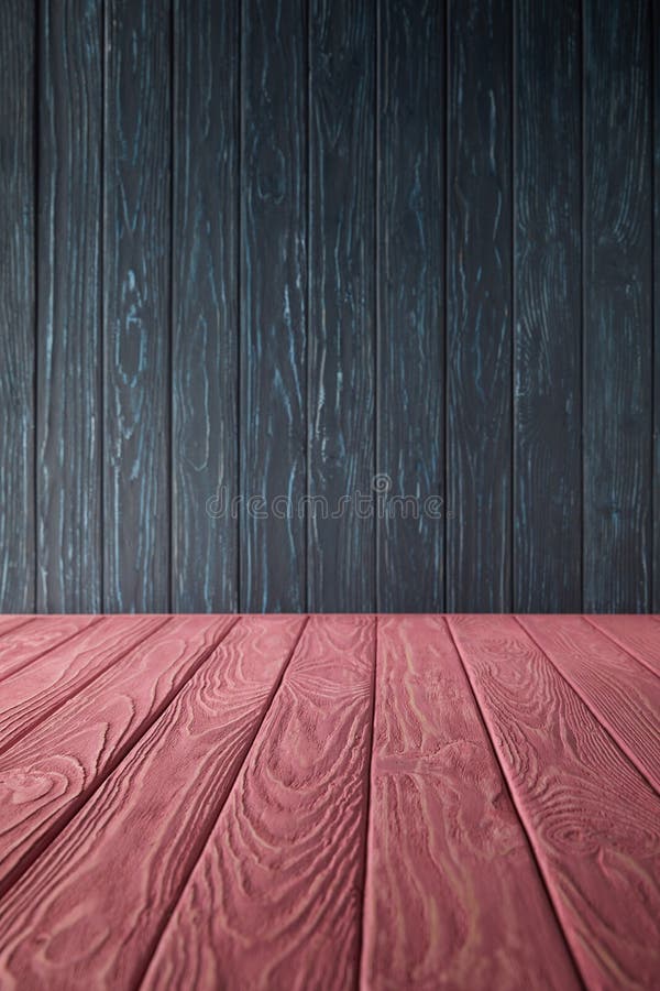 Pink Wooden Table and Dark Blue Stock Photo - Image of planks, texture ...