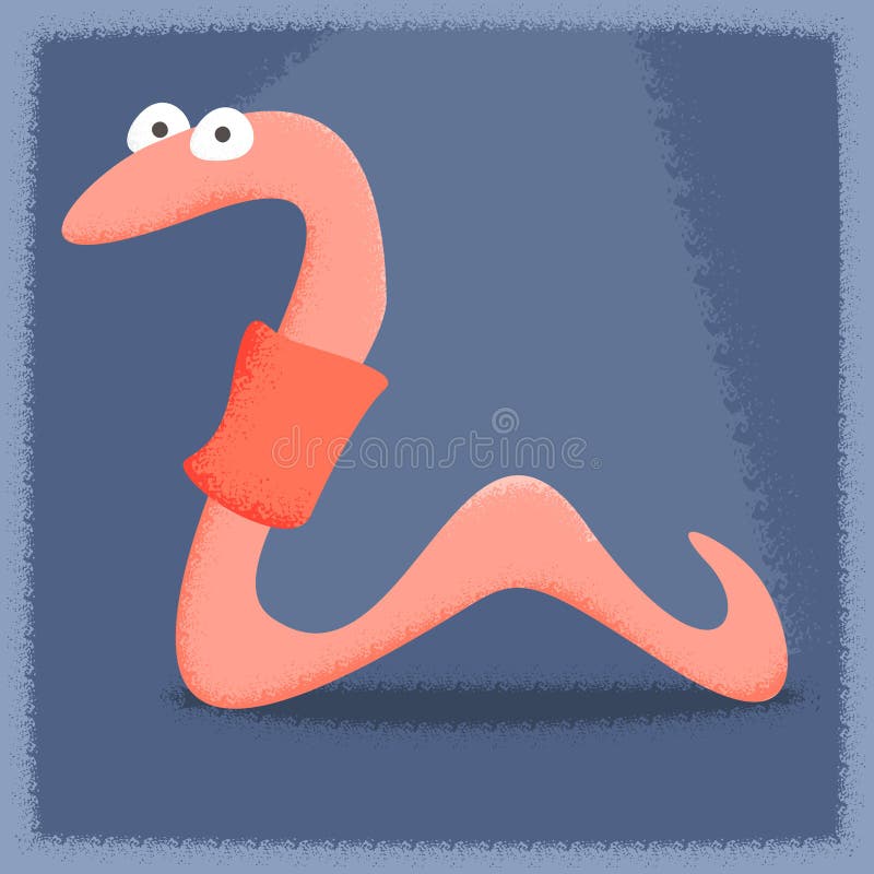 Pink worm stock vector. Illustration of funny, larva - 25945074