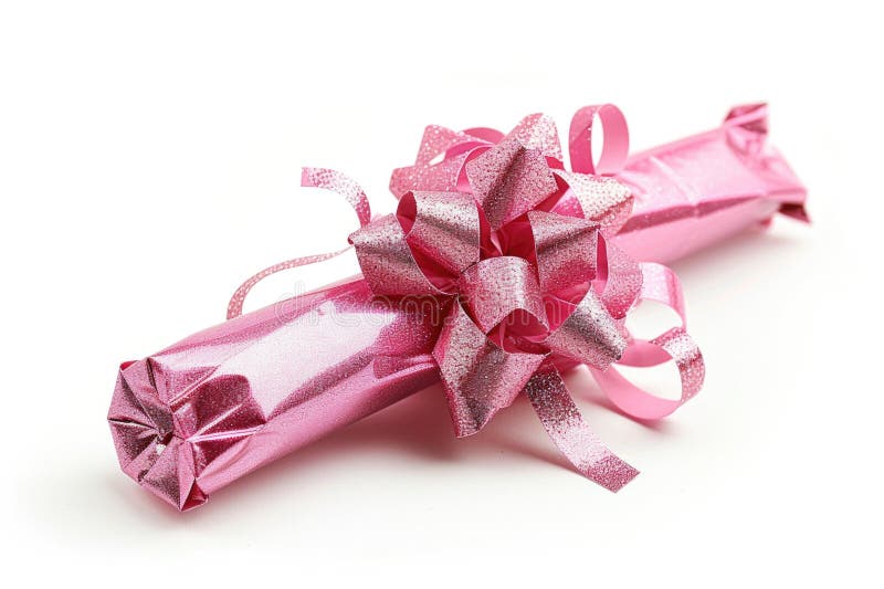 A Pink Wrapped Gift with a Bow, Perfect for Various Occasions Stock ...