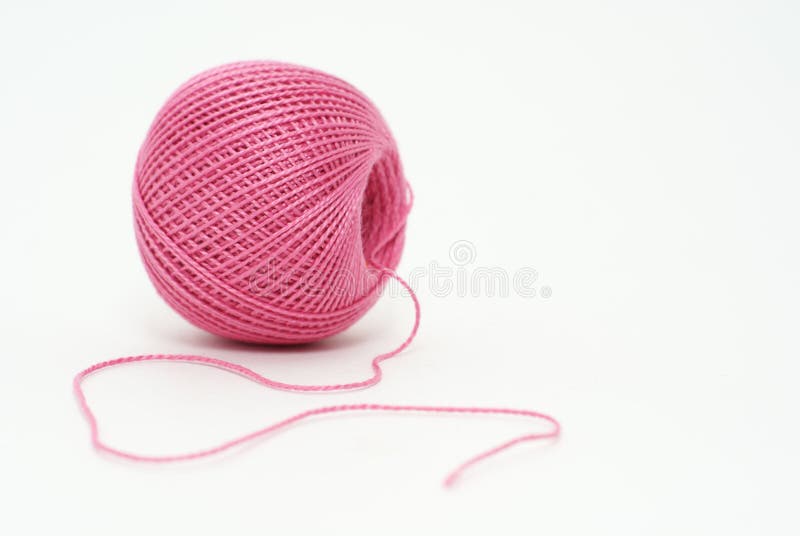 Pink yarn stock image. Image of single, close, sewing - 14718653