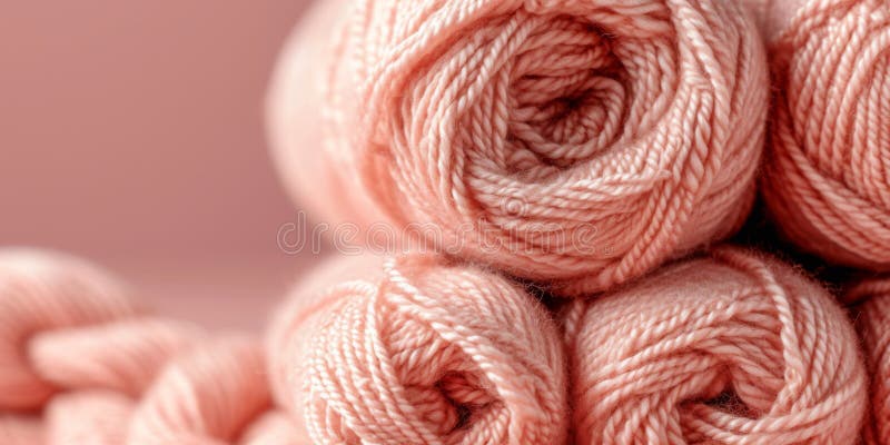 Pink Yarn Balls on a Light Background Stock Photo - Image of balls ...
