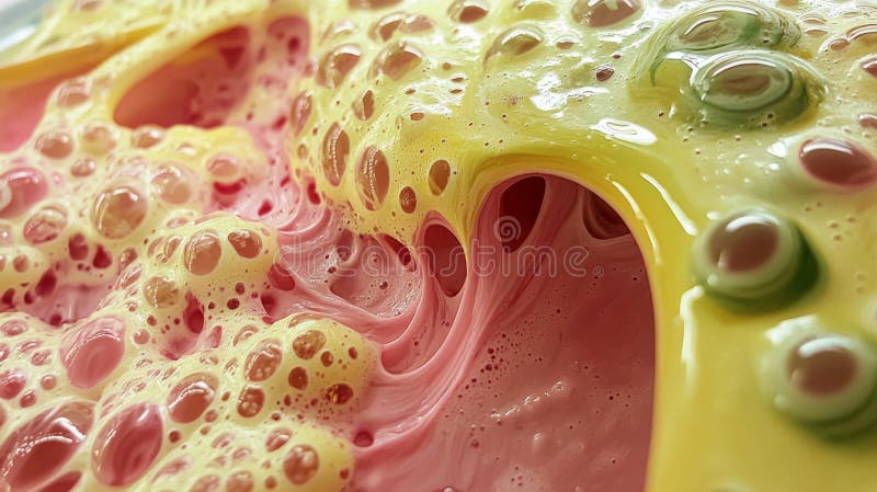 Pink and Yellow Bubbly Gooey Substance Texture Stock Illustration ...