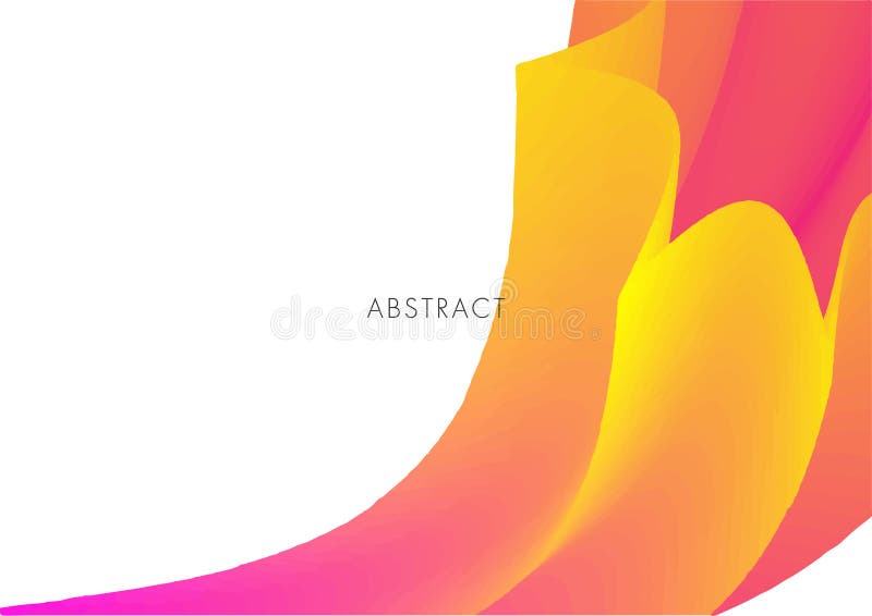 Pink and Yellow Color Wave Abstract Background Vector Stock Vector ...