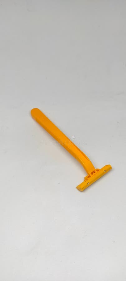 Pink and Yellow Disposable Razor for Shaving Mustache, Razor with White ...