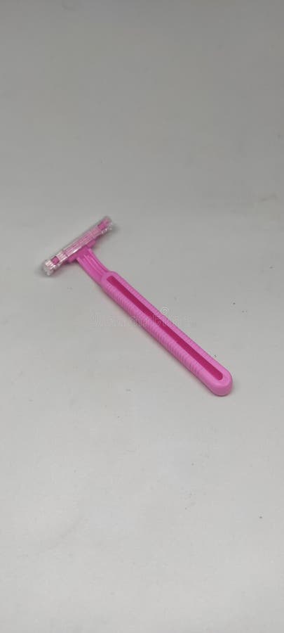 Pink and Yellow Disposable Razor for Shaving Mustache, Razor with White ...