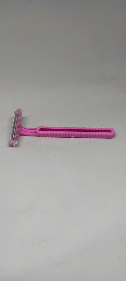 Pink and Yellow Disposable Razor for Shaving Mustache, Razor with White ...