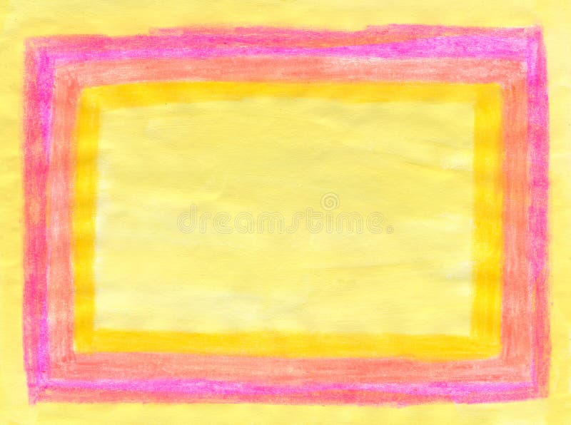 Pink and Yellow Frame stock illustration. Illustration of hand - 38546542