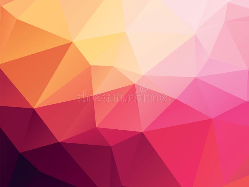 Pink Yellow Geometric Background Stock Illustration - Illustration of ...
