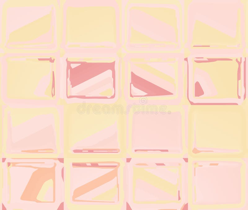 Pink Yellow Pattern with Abstract Squares Stock Vector - Illustration ...