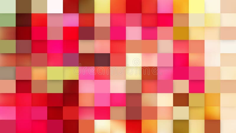 Pink and Yellow Square Pixel Mosaic Background Vector Art Stock Vector ...