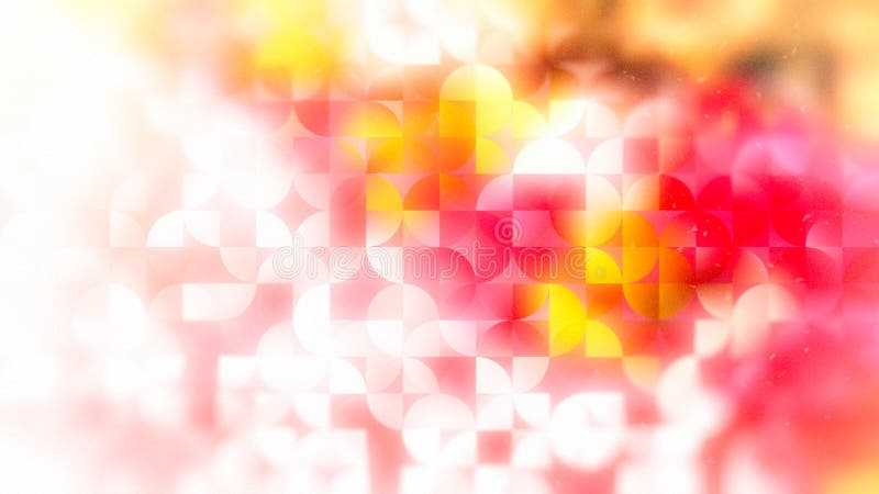 Pink Yellow and White Abstract Quarter Circles Background Image Stock ...