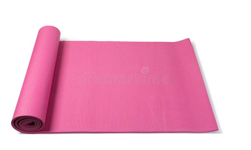 Pink yoga mat stock photo. Image of rubber, background - 145692846