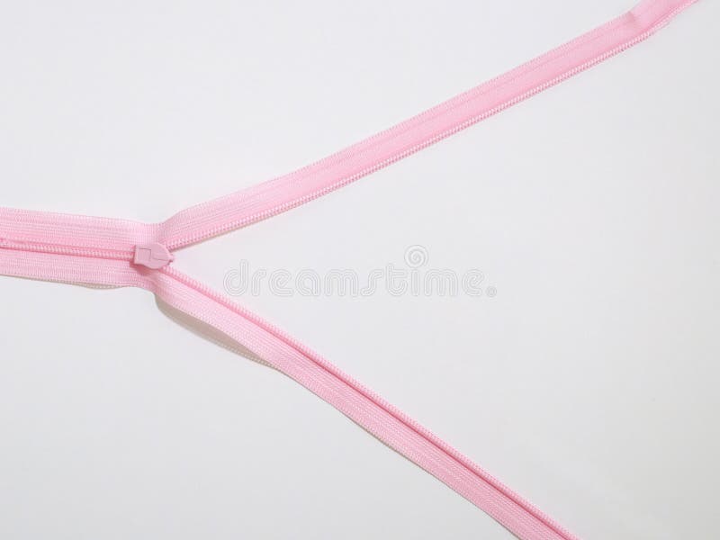 Pink zipper on white stock photo. Image of angle, drive - 124269756