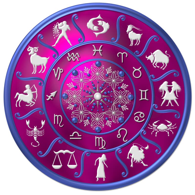 Pink zodiac stock illustration. Illustration of symbols - 5323440