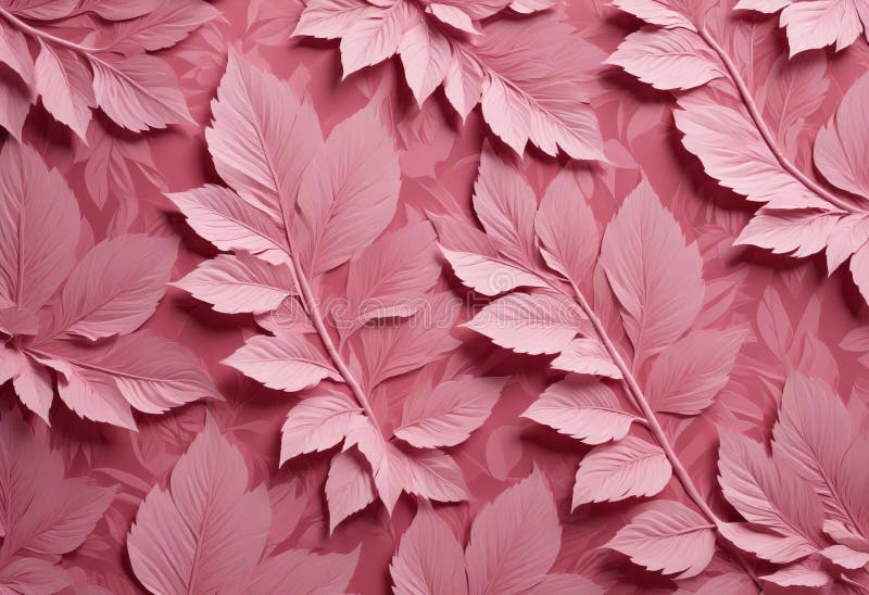 A Pinkcolored Paper Wallpaper with Floral Patterns Stock Illustration ...