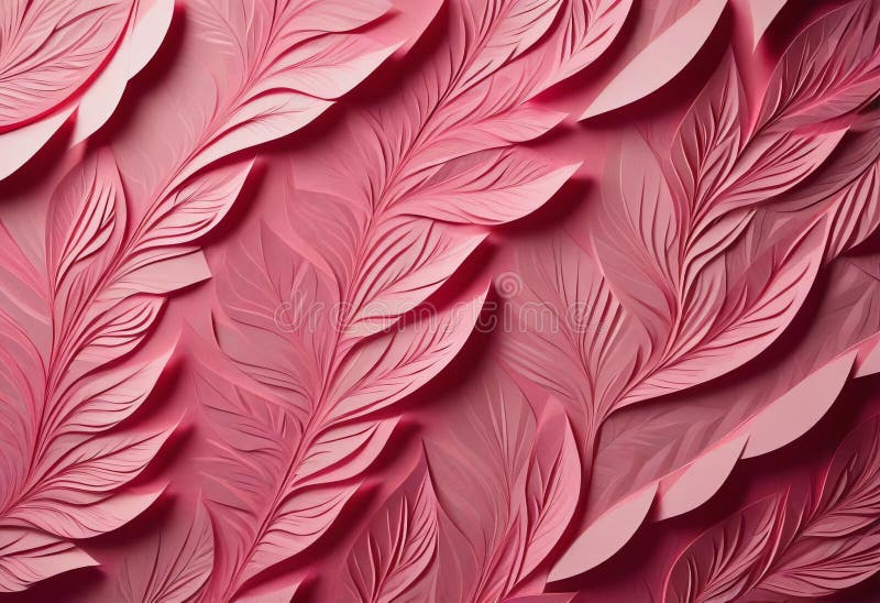 A Pinkcolored Paper Wallpaper with Floral Patterns Stock Illustration ...