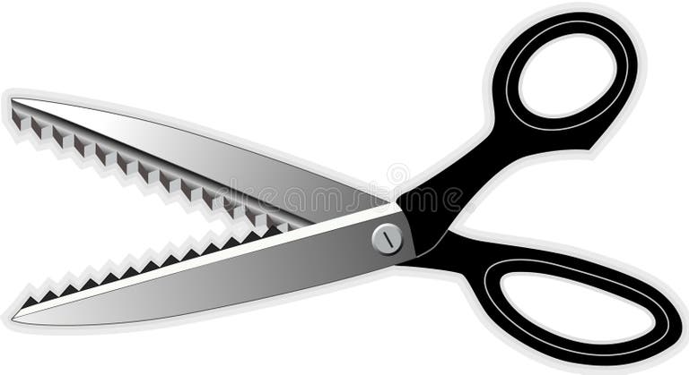 Pinking Shears (Scissors) stock vector. Illustration of scissors - 6050438