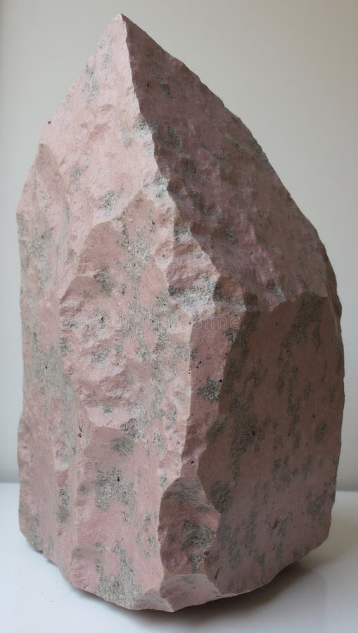 Pinkish Gray Fine Grained Rhyolite Boulder with Embedded Crystals and ...