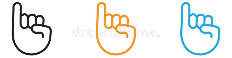 Pinky Finger Vector Logo Set Collection for Web App Ui Stock Vector ...