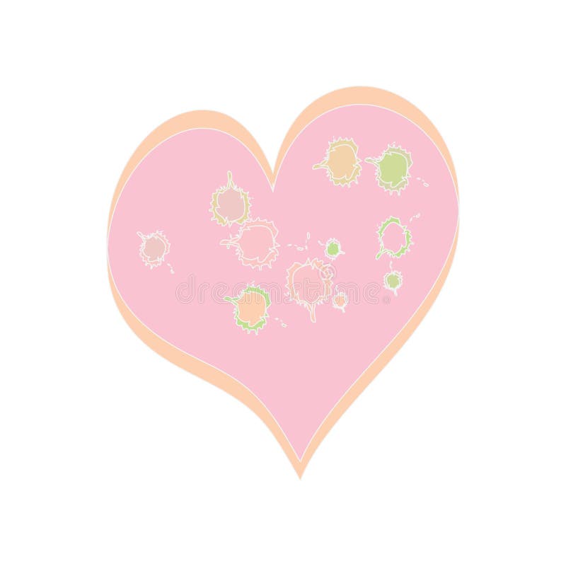 Pinky Funky Heart stock vector. Illustration of draw - 123812652