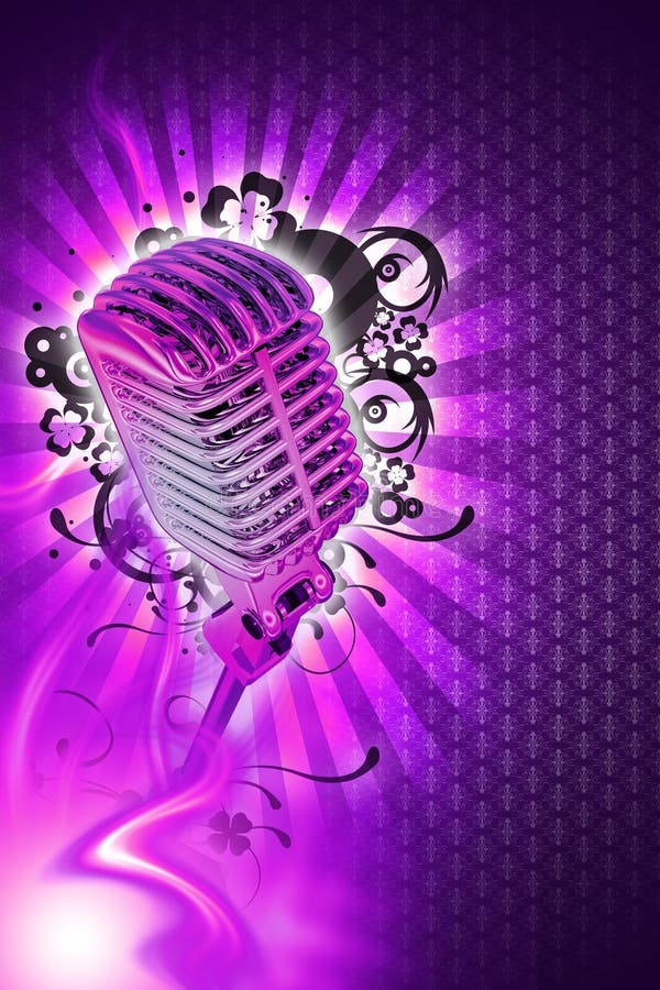 Karaoke Background stock illustration. Illustration of event - 24165191