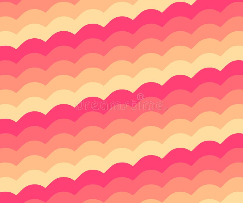 Pinky Orange Vintage Wave Pattern Stock Illustrations – 3 Pinky Orange ...