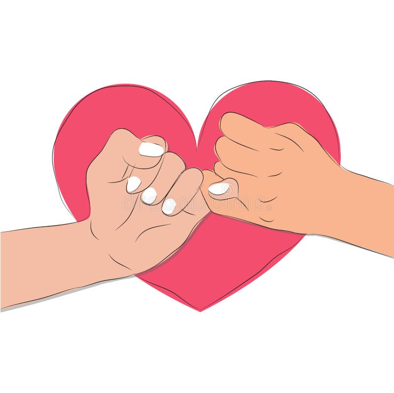 Pinky promise stock vector. Illustration of beauty, black - 89033966