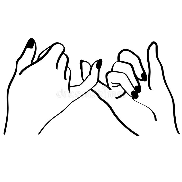 Pinky Promise Sign Stock Illustrations – 415 Pinky Promise Sign Stock ...