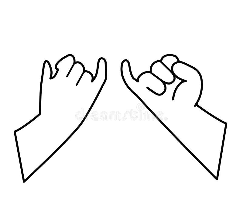 Pinky Swear Flat Design Line Icon Stock Vector - Illustration of ... Pinky Swear Flat Design Line Icon Stock Vector - Illustration of ...