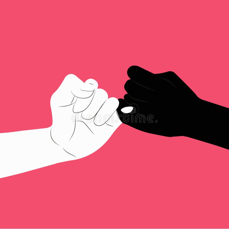 Pinky swear stock vector. Illustration of friend, gesture - 89034022
