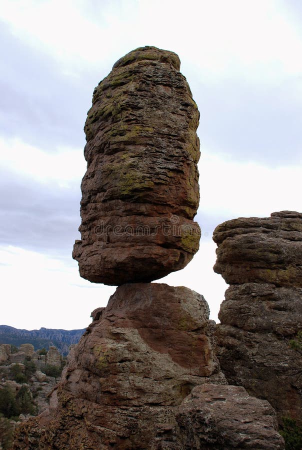 Pinnacle Balanced Rock in Chiricahua Mountains Stock Image - Image of ...