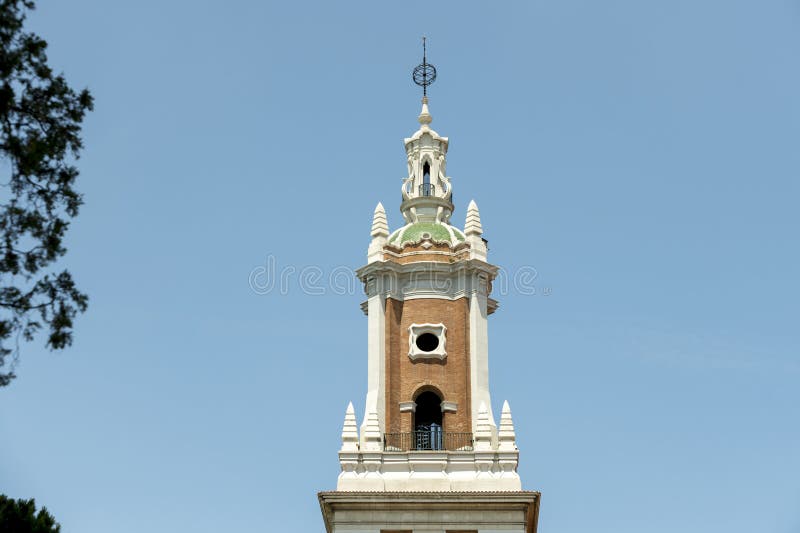 Pinnacle of a Building with Brick Stock Photo - Image of block, history ...